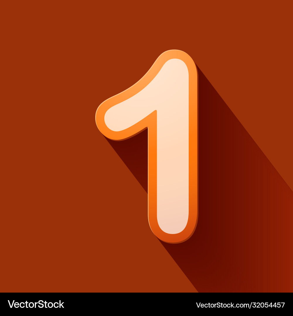 Volume icons number one Royalty Free Vector Image