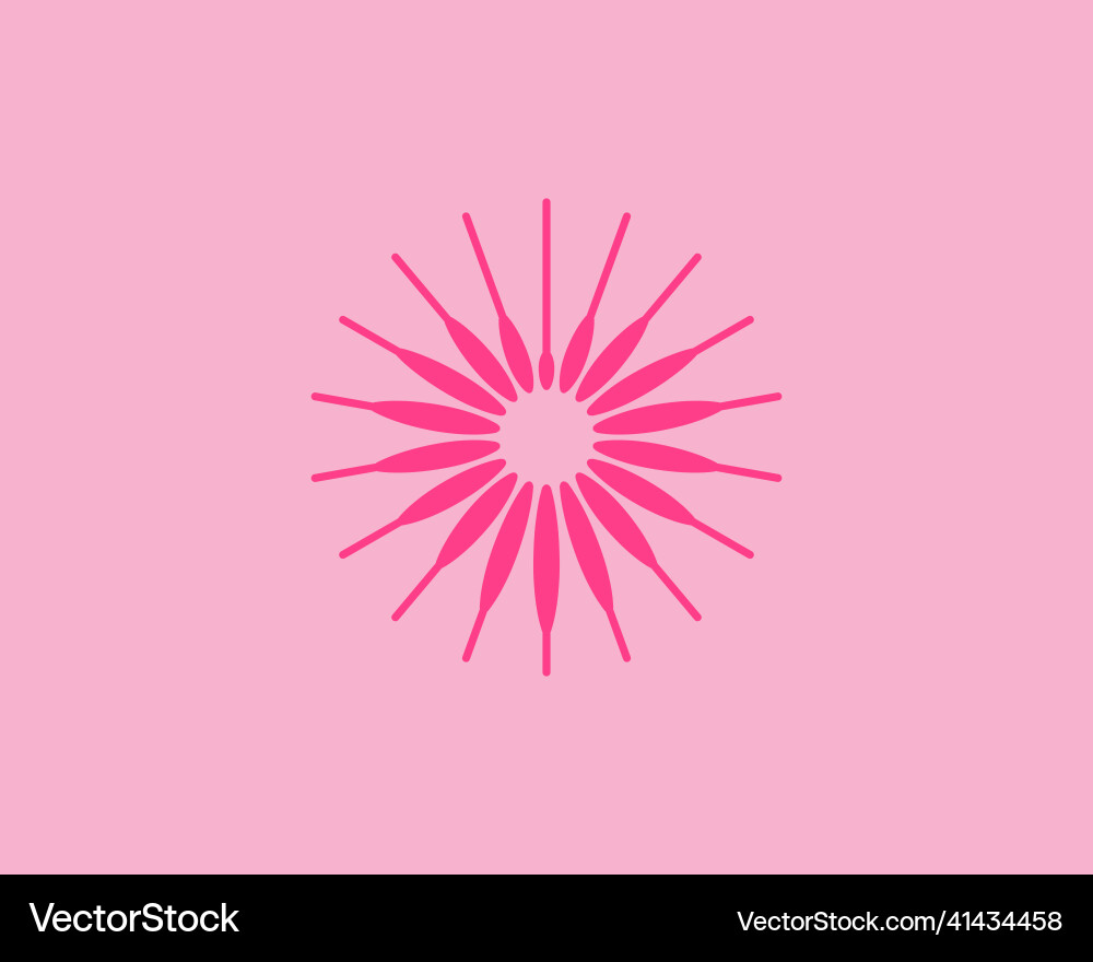 Abstract sun star from shapes logo Royalty Free Vector Image
