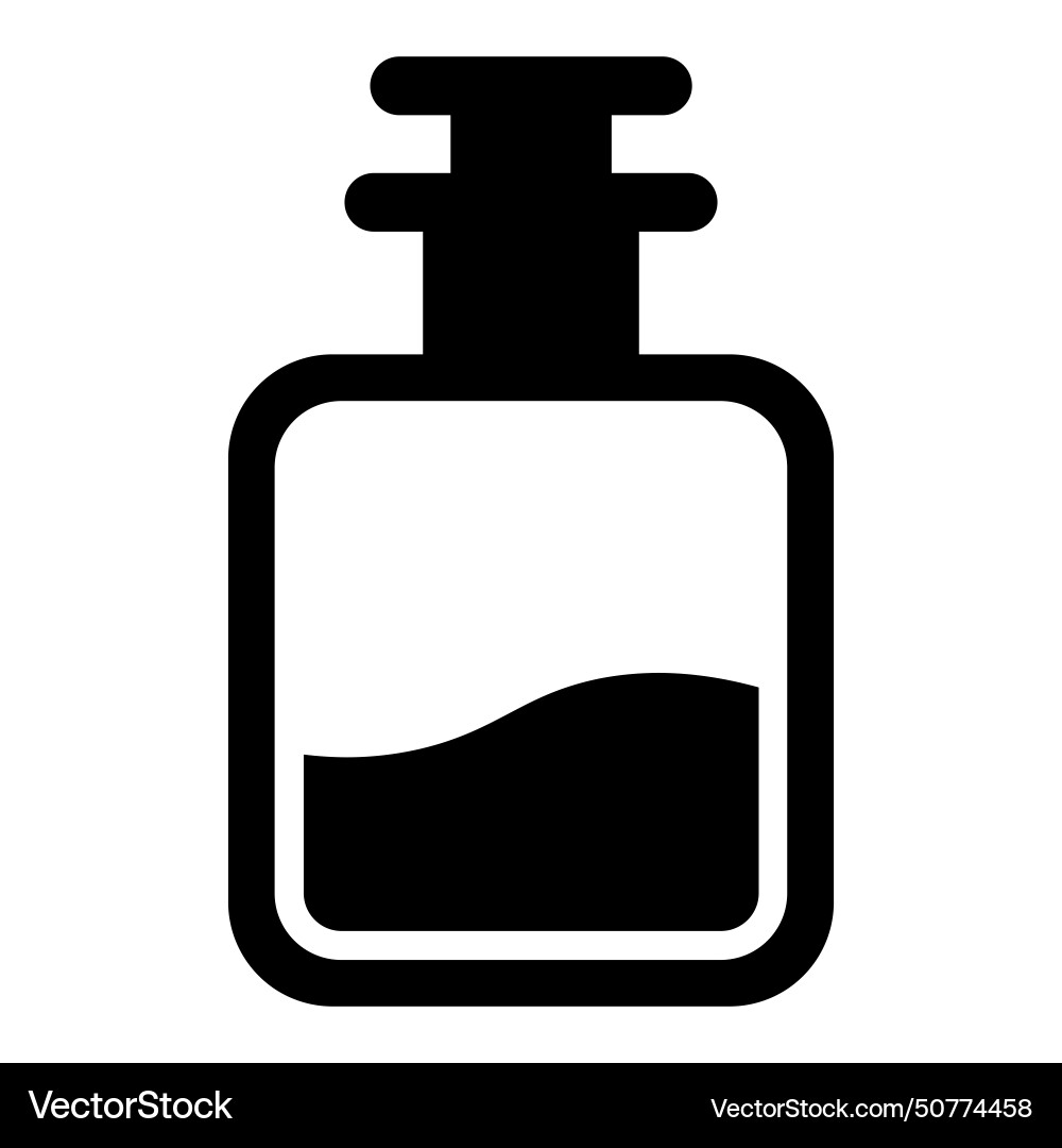 Black perfume icon on white background Royalty Free Vector