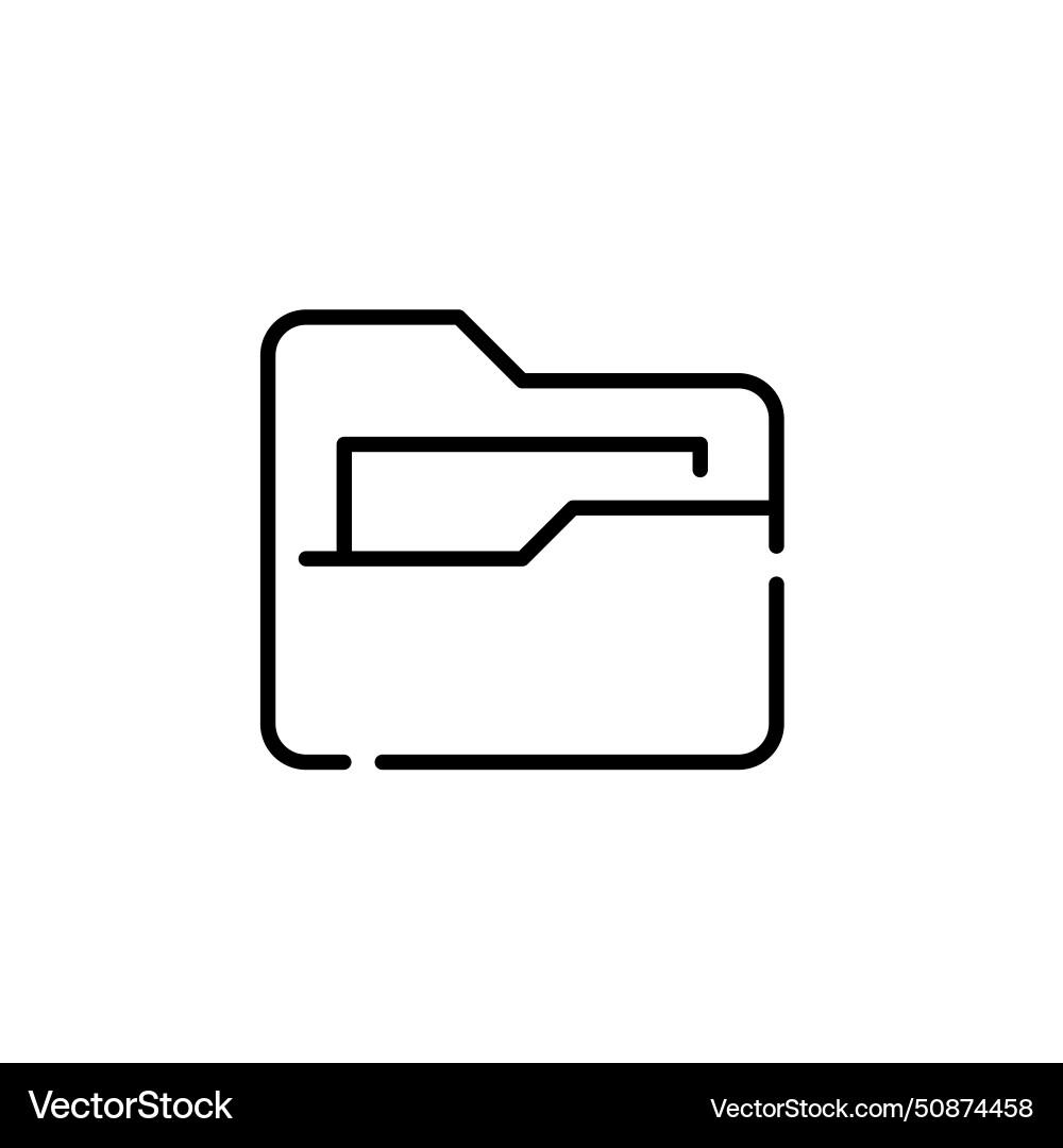Computer folder with file inside structured Vector Image