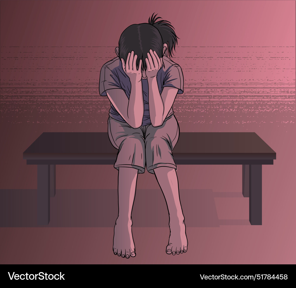 Depressed women concept Royalty Free Vector Image