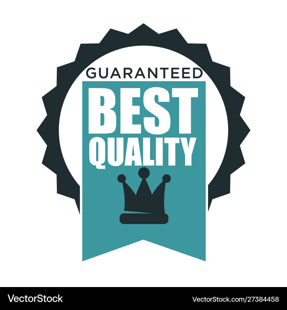 Guarantee best quality product seal isolated Vector Image