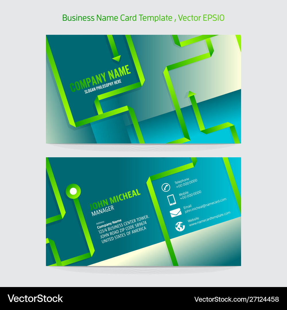 Namecard 01 Royalty Free Vector Image - VectorStock