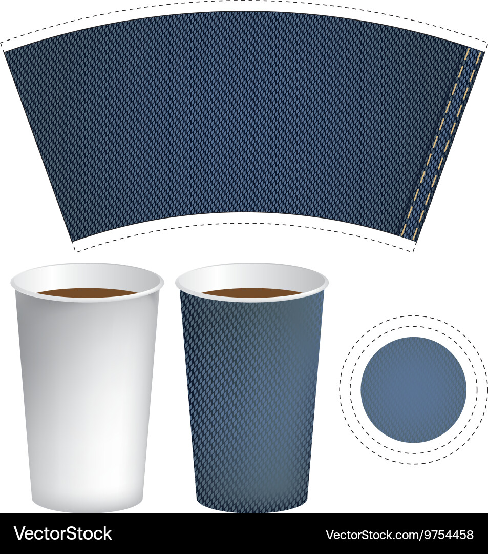 Paper cup for hot drink Royalty Free Vector Image
