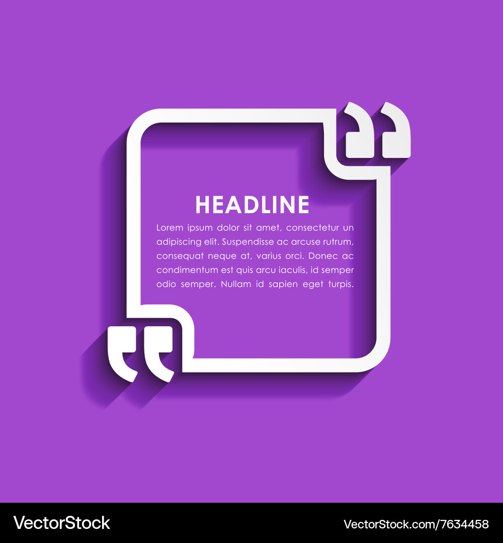 Quotes in quotation marks on stickers Royalty Free Vector