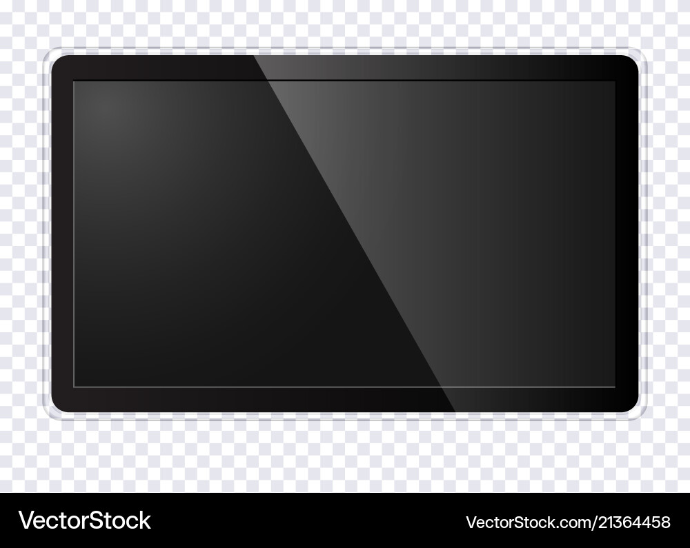 Realistic modern tv screen Royalty Free Vector Image
