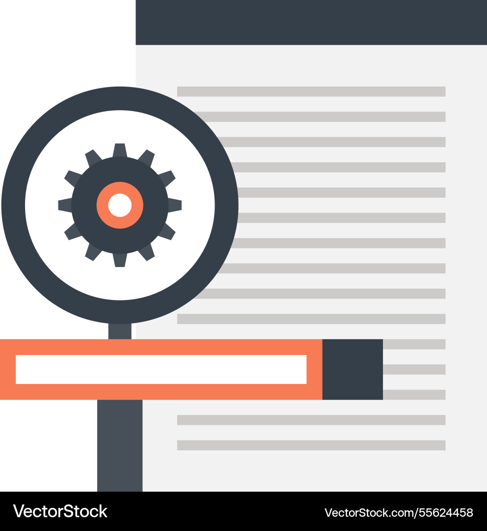 Search optimization flat web icon concept Vector Image