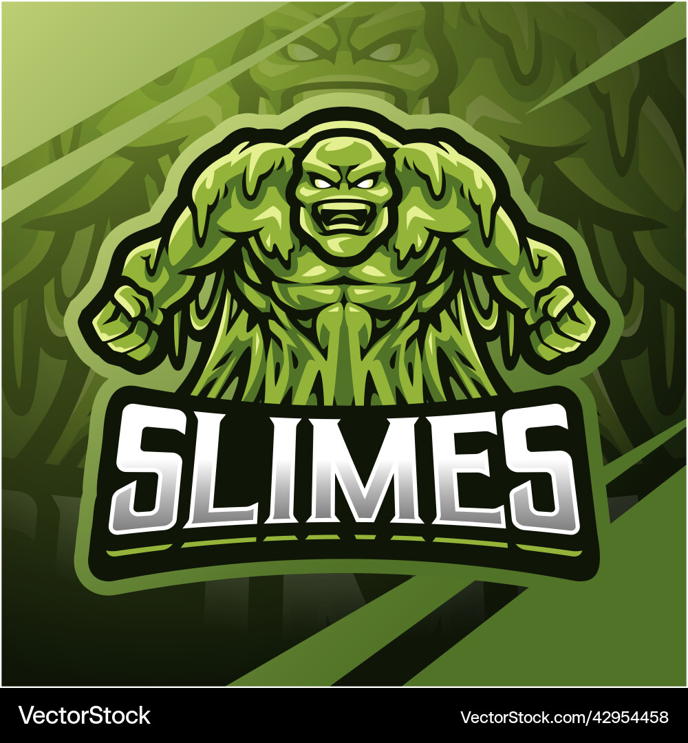 Slimes esport mascot logo Royalty Free Vector Image