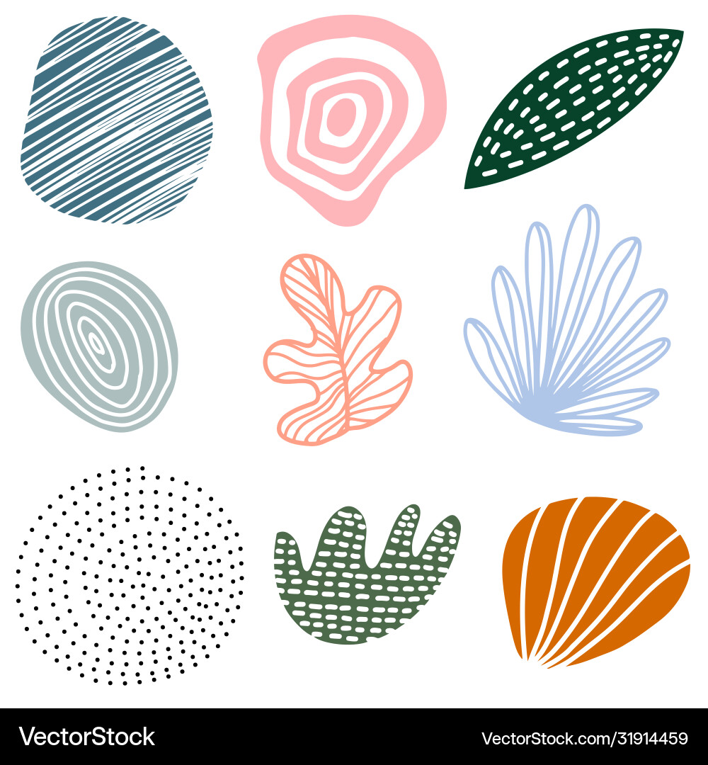 Abstract Shapes & Doodle Collection Royalty Free Vector
