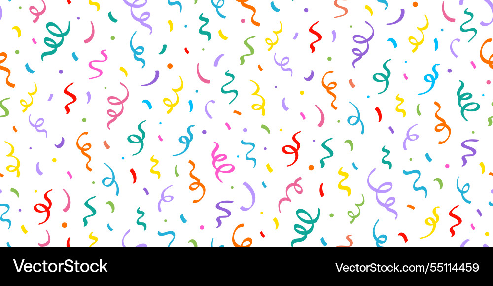 Birthday confetti seamless pattern background Vector Image