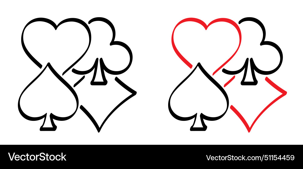 Cartoon ace king queen jack cards game Royalty Free Vector