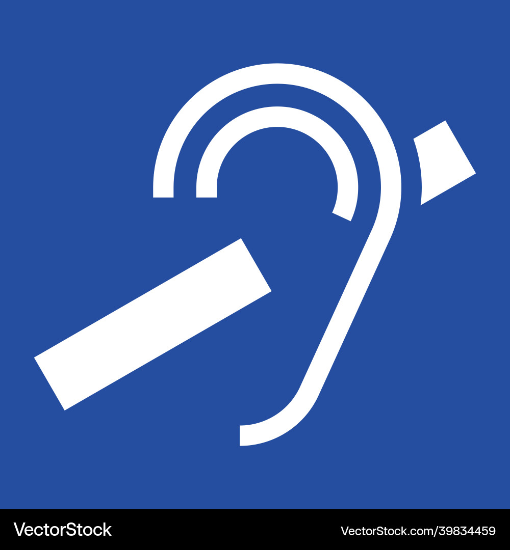 Deaf icon Royalty Free Vector Image - VectorStock