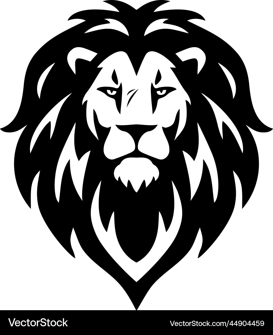 Lion head scar logo icon Royalty Free Vector Image