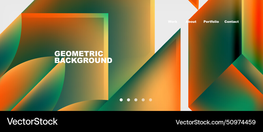 Minimal geometric web site page template design Vector Image