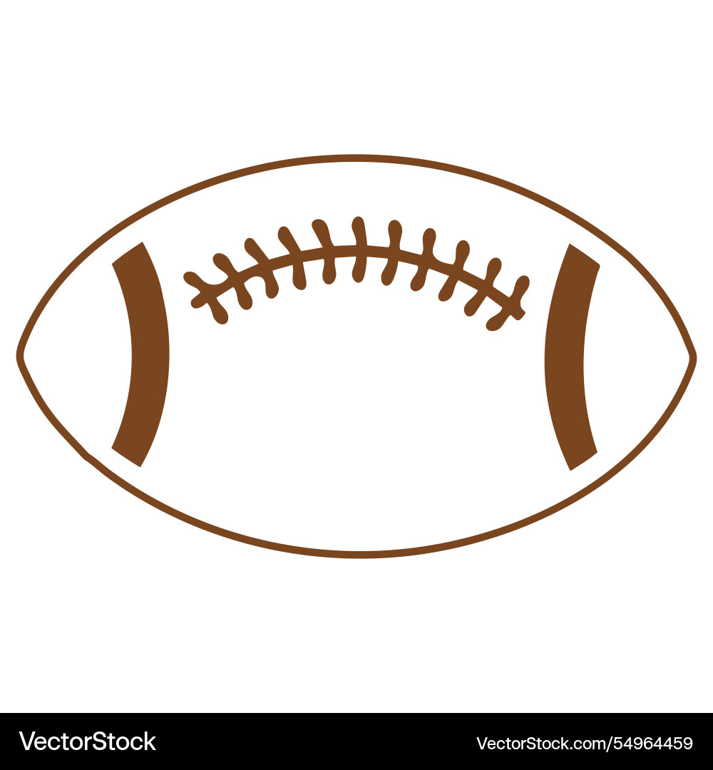 Minimalist football outline Royalty Free Vector Image
