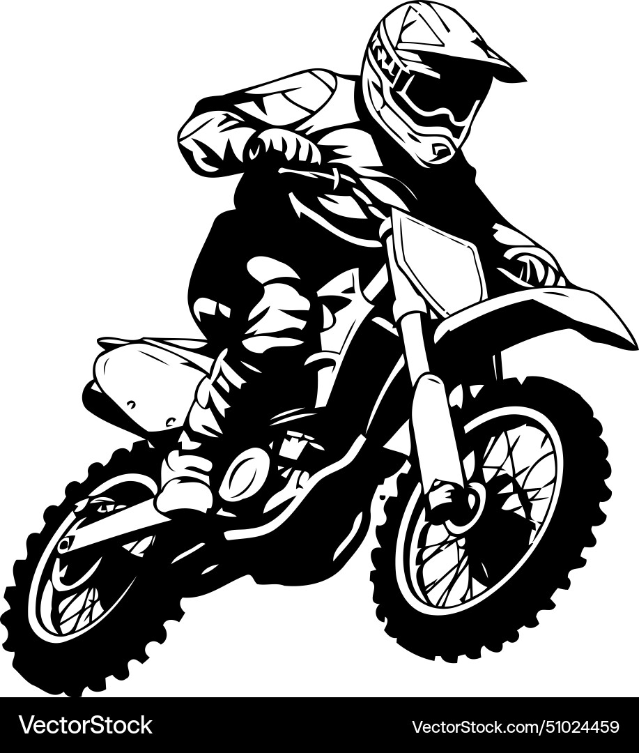Motocross rider Royalty Free Vector Image - VectorStock