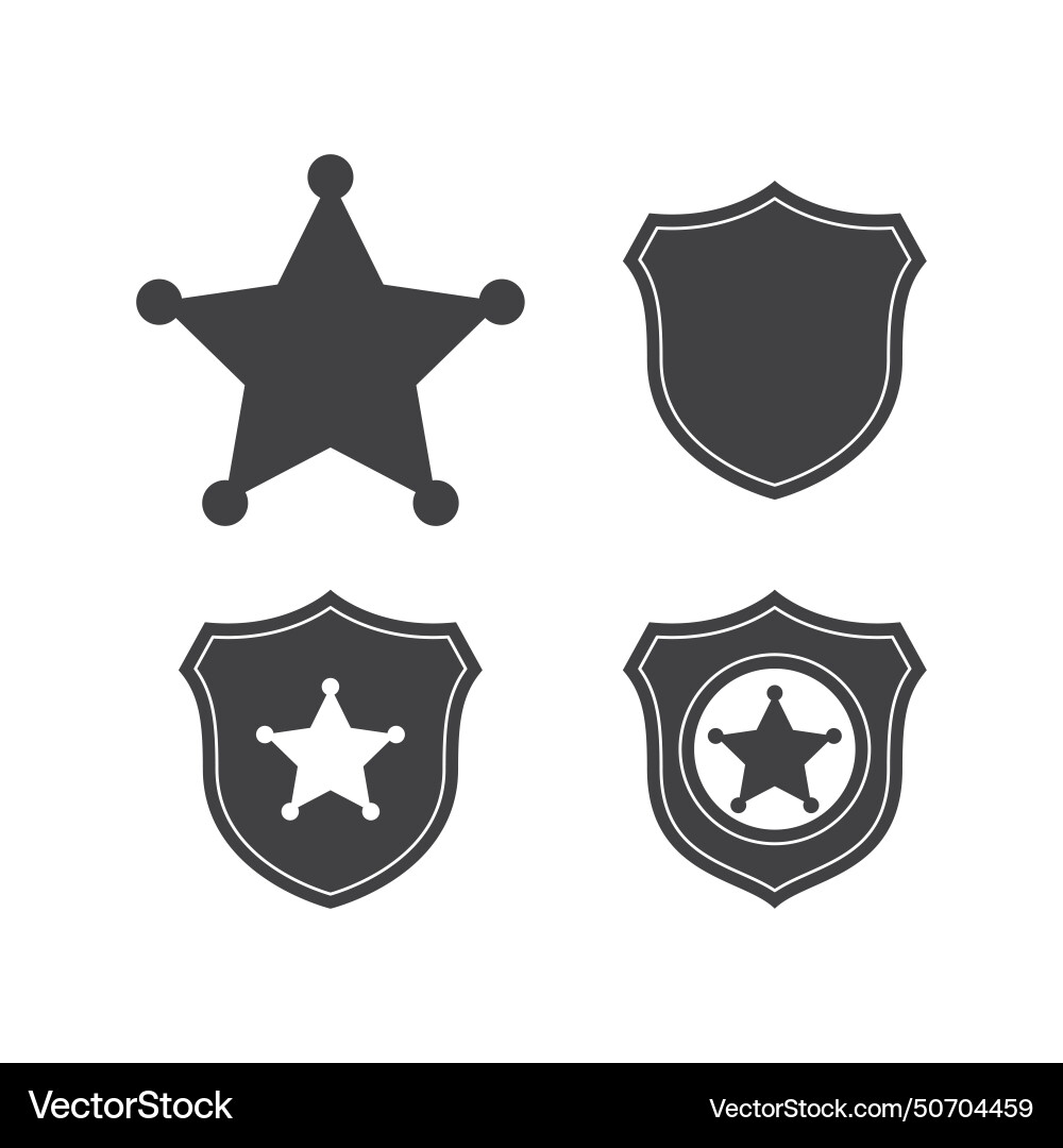 Police badge icon Royalty Free Vector Image - VectorStock