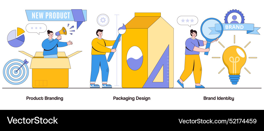 Product branding packaging design brand identity Vector Image