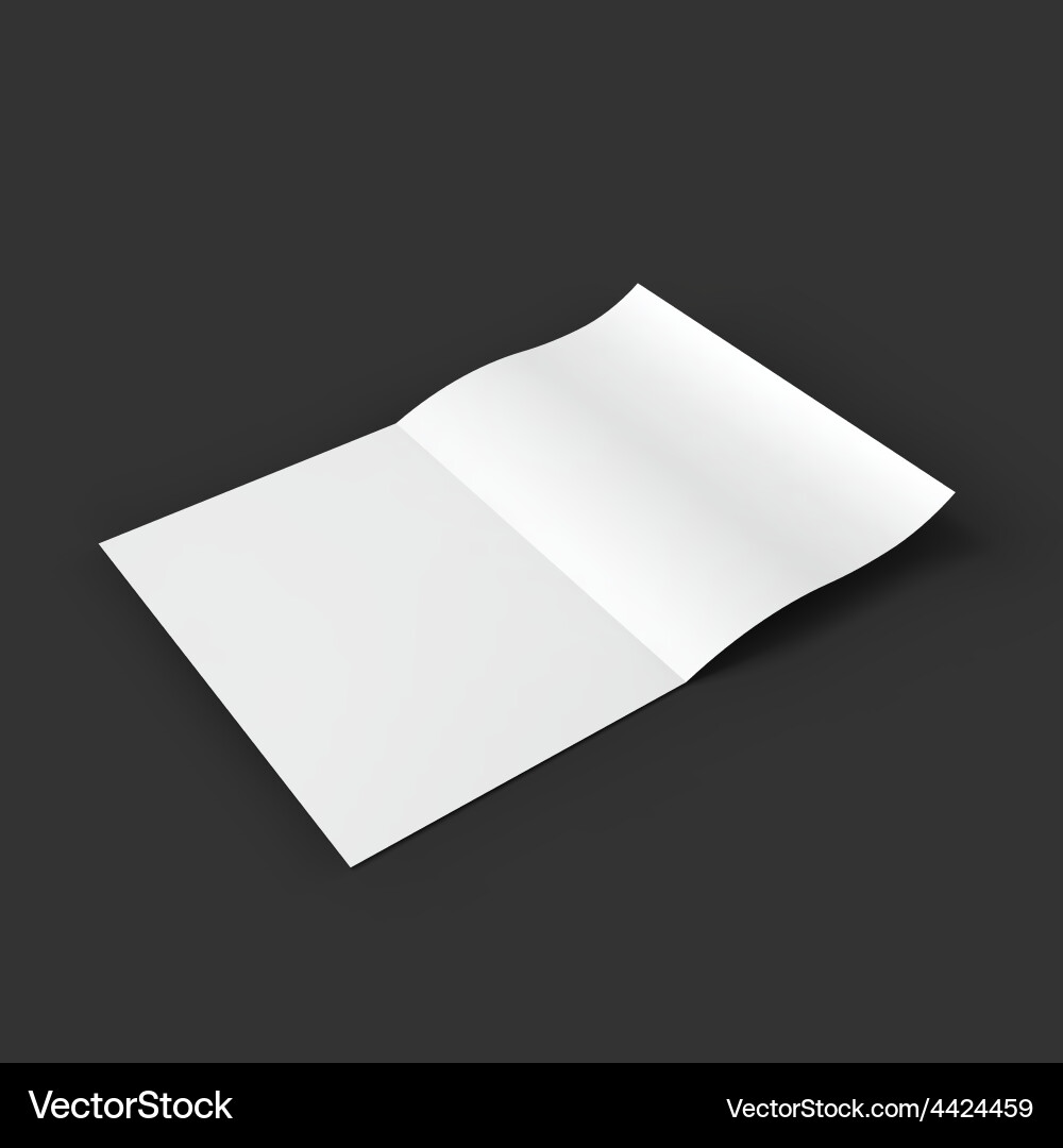 White blank magazine spread business mockup Vector Image