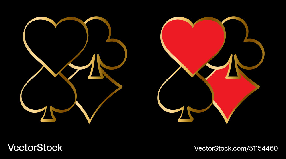 Cartoon ace king queen jack cards game Royalty Free Vector