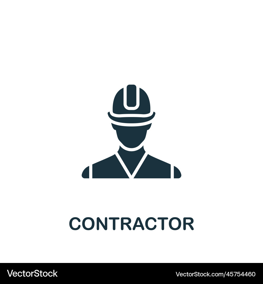 Contractor Icon Mooi Design En Volledig Bewerkbaar Business Startup