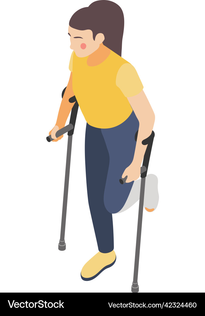 Disabled woman Royalty Free Vector Image - VectorStock