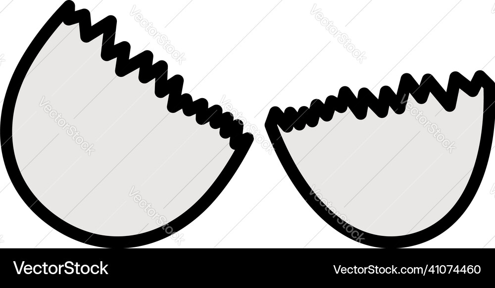 Empty egg shell icon Royalty Free Vector Image