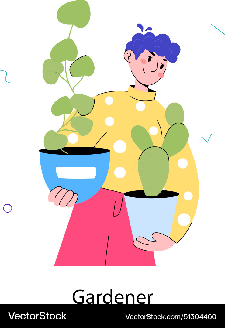 Gardener Royalty Free Vector Image - VectorStock