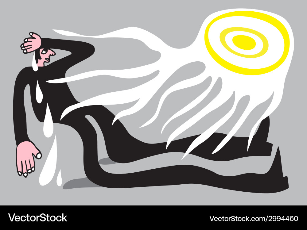 Summer heat - cartoon Royalty Free Vector Image