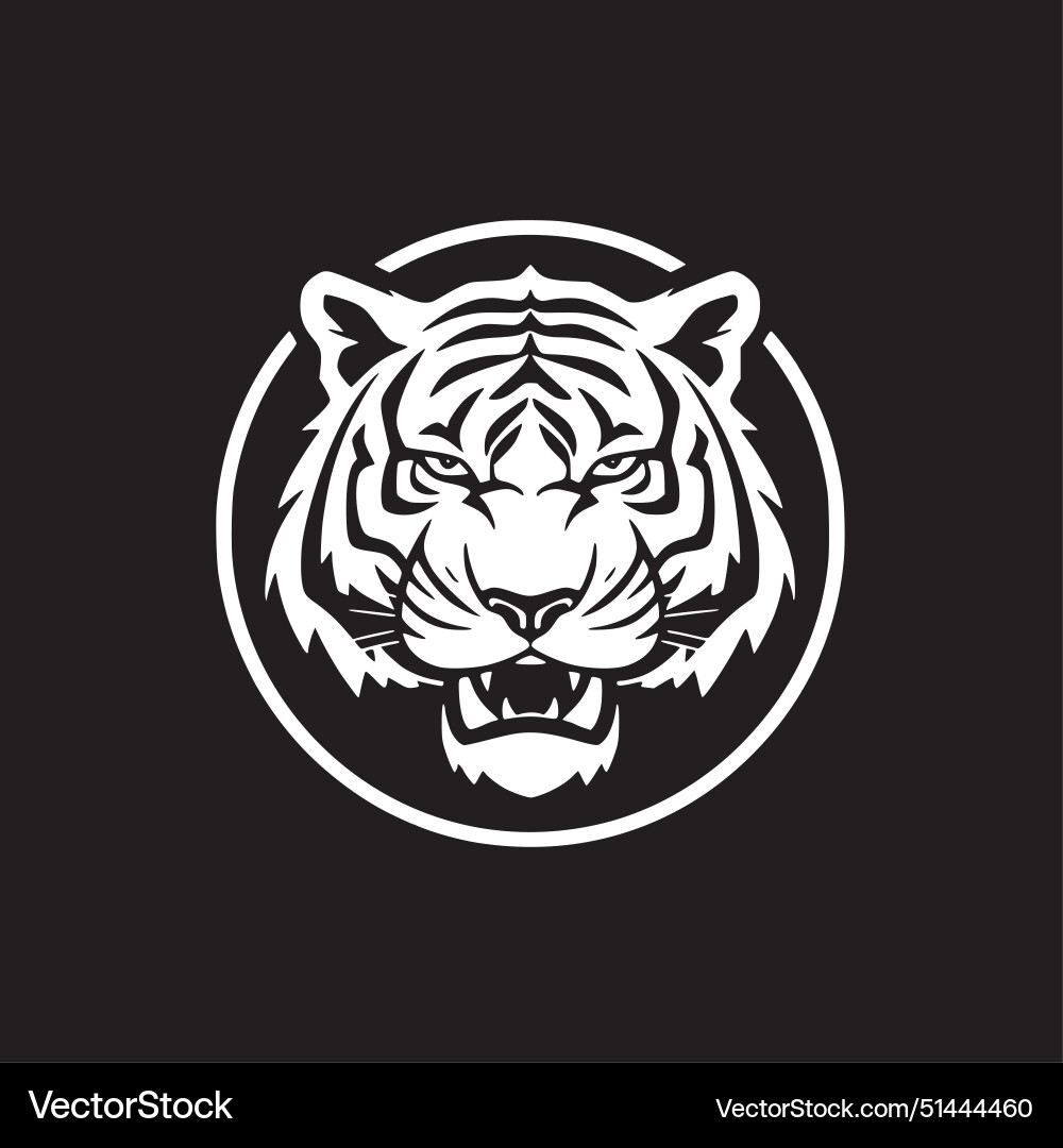 Tiger - minimalist and simple silhouette Vector Image