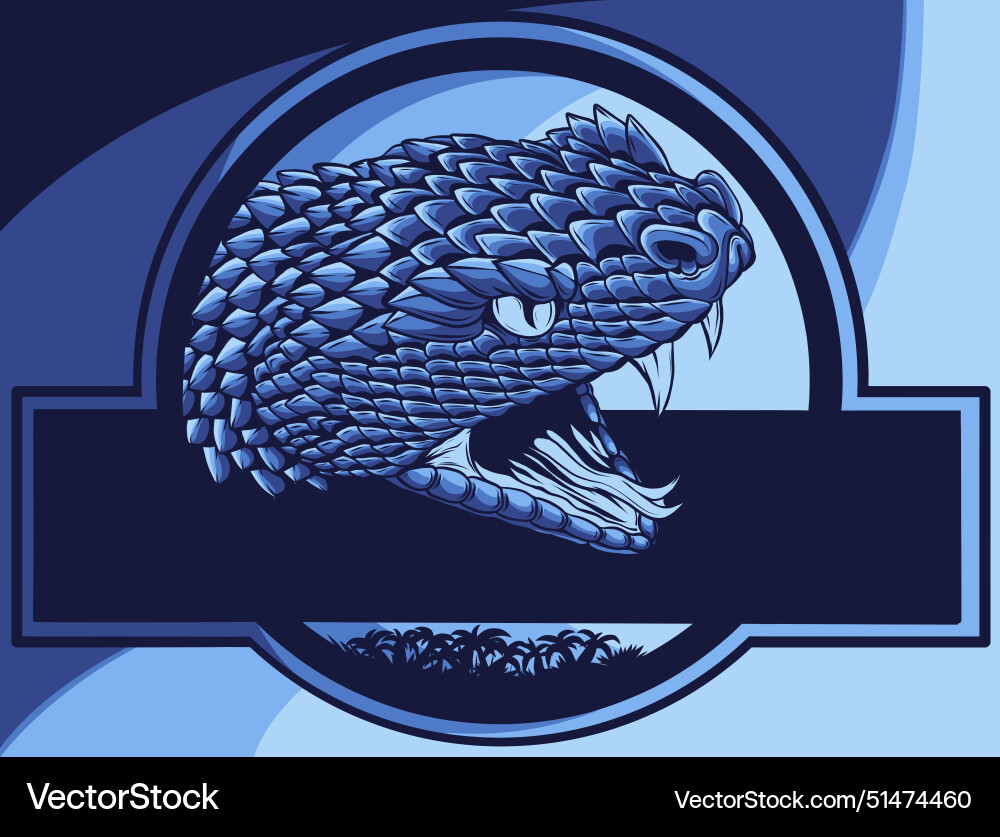 Viper snake head logo Royalty Free Vector Image