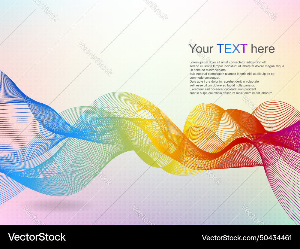 Abstract wave rainbow colored background Vector Image