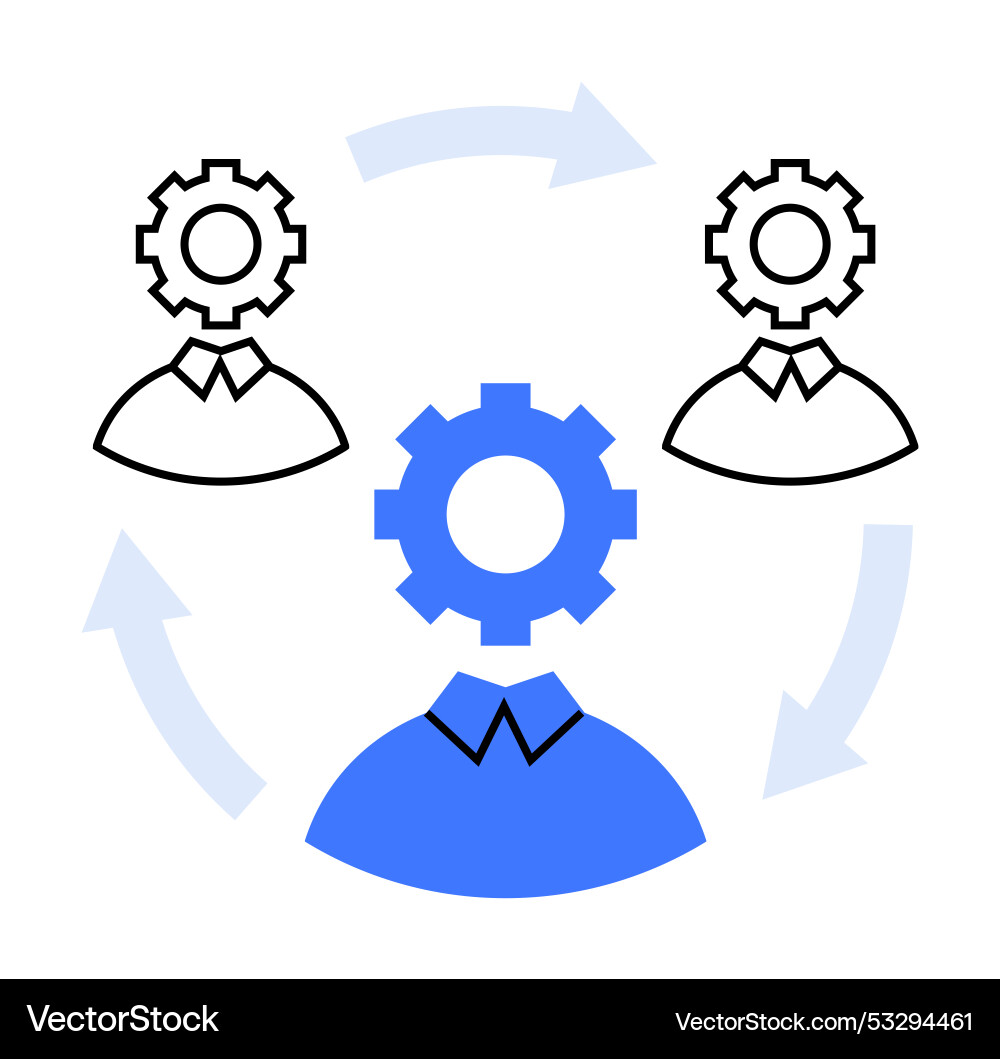 Business collaboration strategy interconnected Vector Image