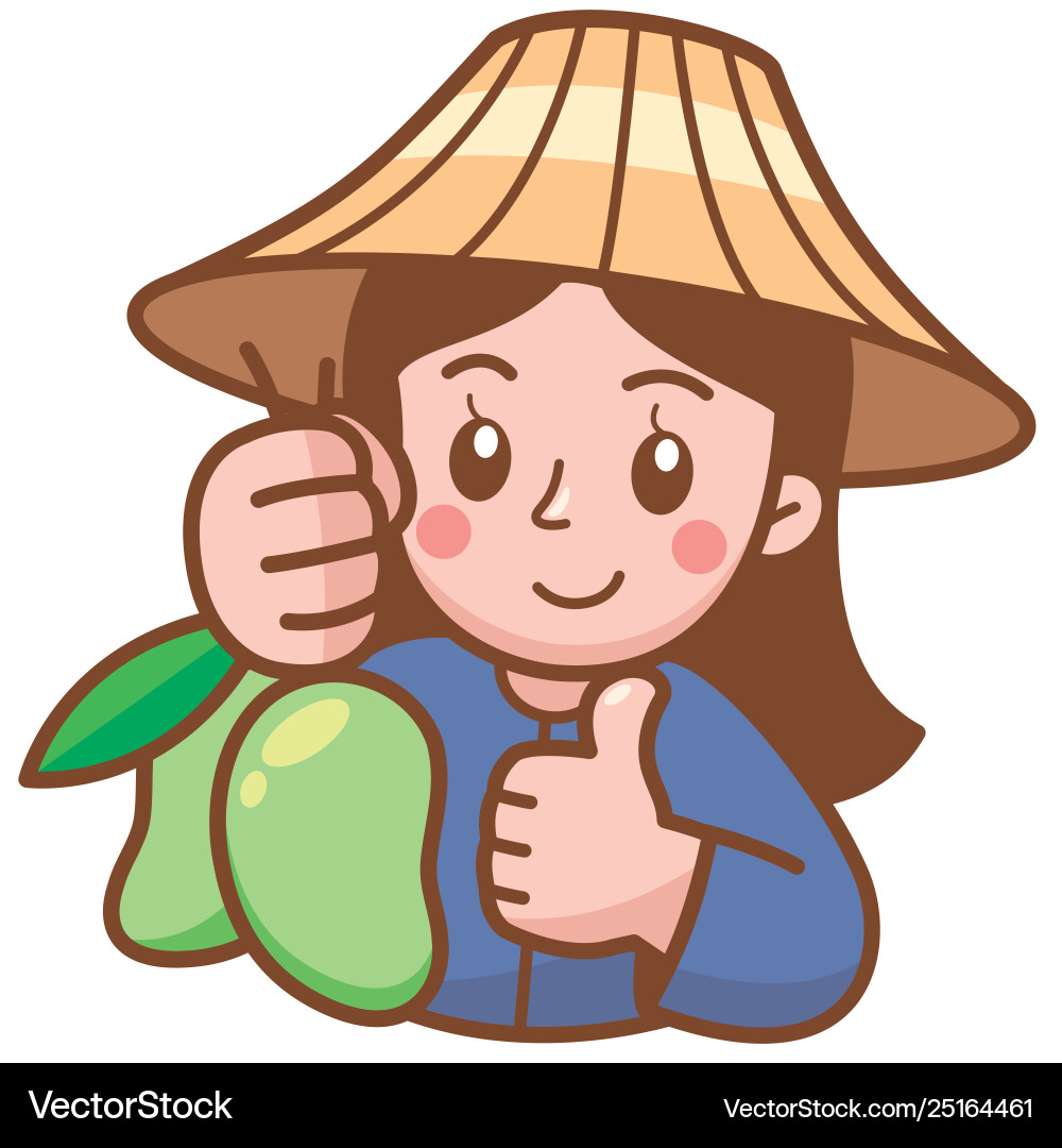Mango seller Royalty Free Vector Image - VectorStock