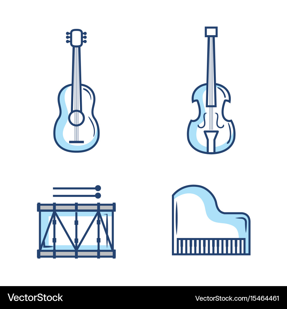 Music instruments design Royalty Free Vector Image