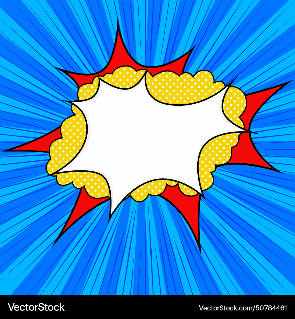 Pop art background speech bubble Royalty Free Vector Image
