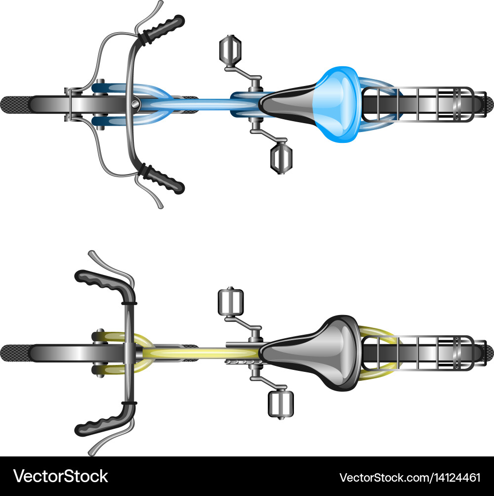Top view of bicycles Royalty Free Vector Image