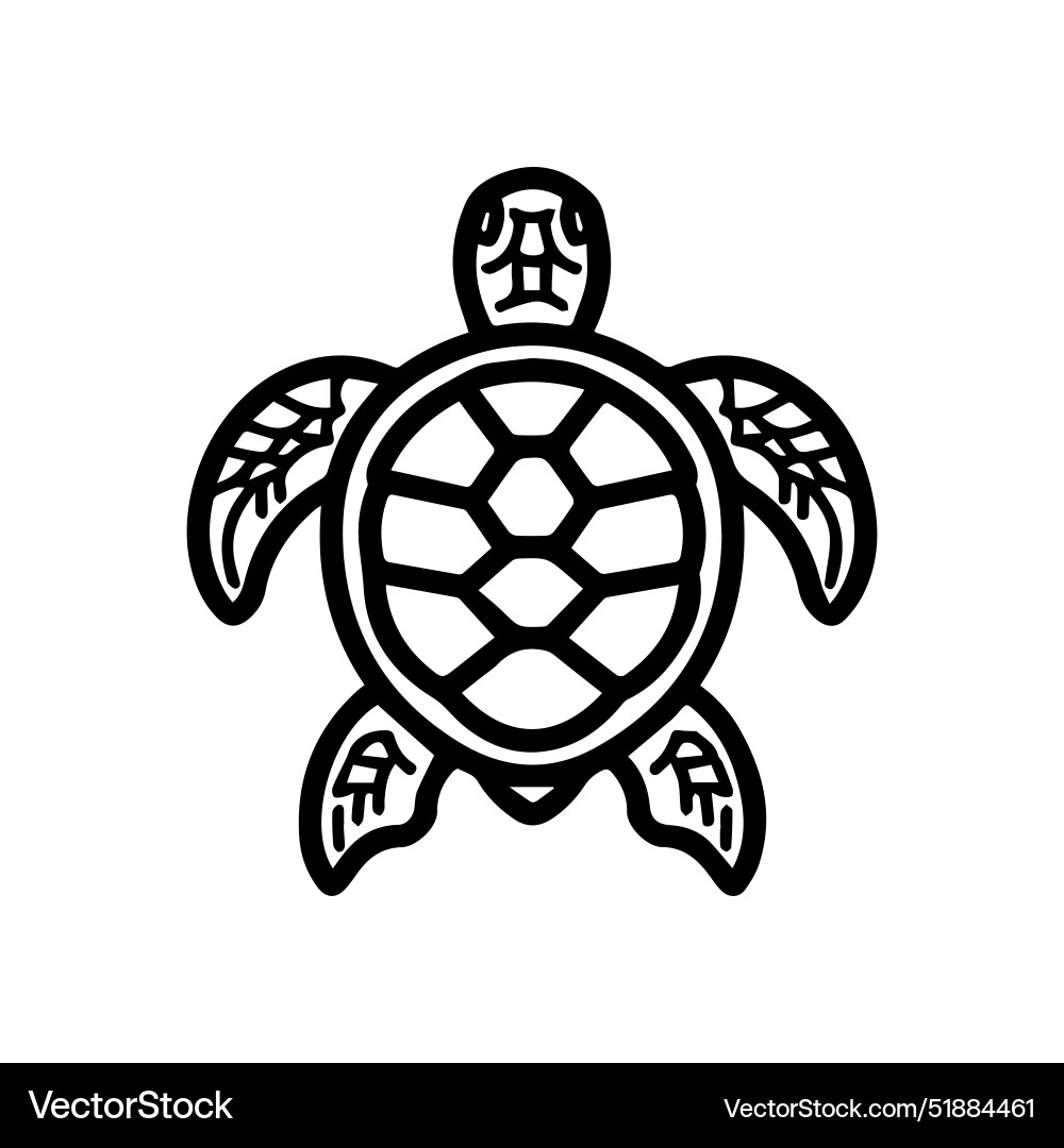 Turtle icon or modern line symbol art Royalty Free Vector