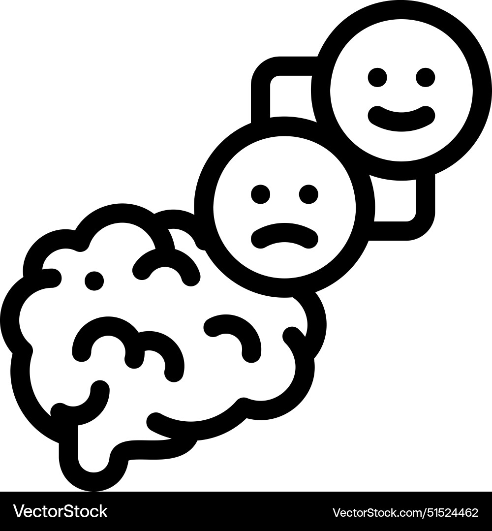 Behavior icon thin linear style design isolated Vector Image