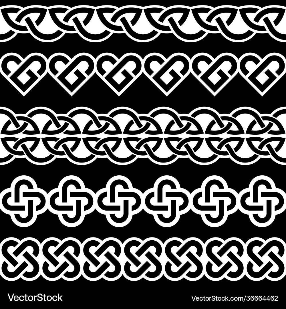 Celtic Braided Pattern - Monochrome Royalty Free Vector