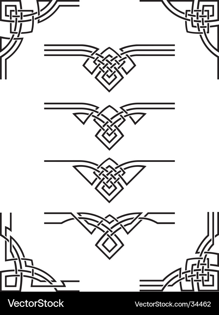 Celtic Ornament Set Royalty Free Vector Image - VectorStock
