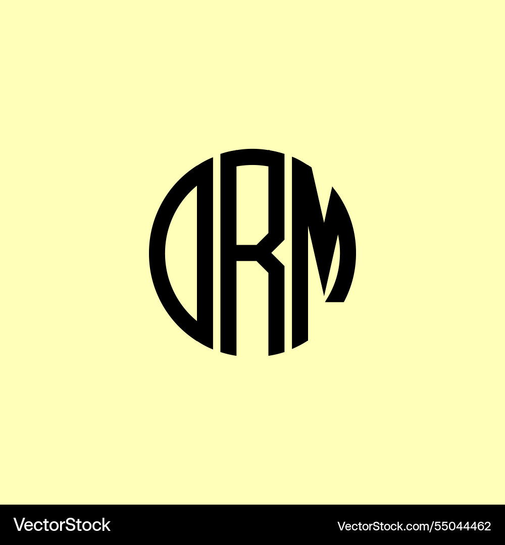 Creative rounded initial letters drm logo Vector Image