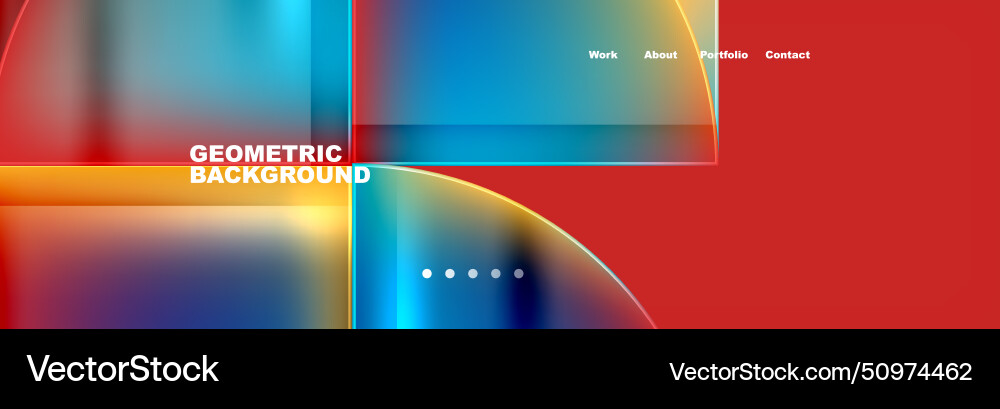 Round triangles and squares web site page template