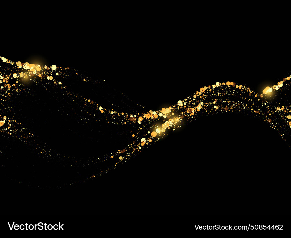 Sparkling stardust golden shiny magic Royalty Free Vector