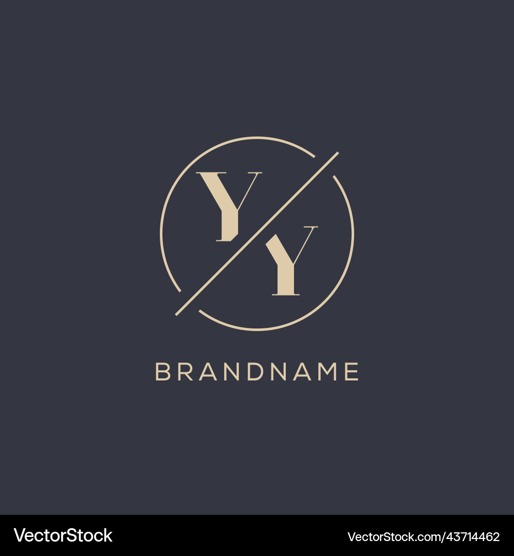 YY Monogram Logo - Elegant Initials Royalty Free Vector