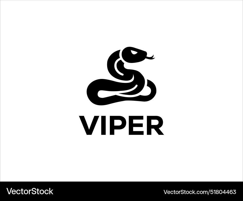 Black viper logo Royalty Free Vector Image - VectorStock