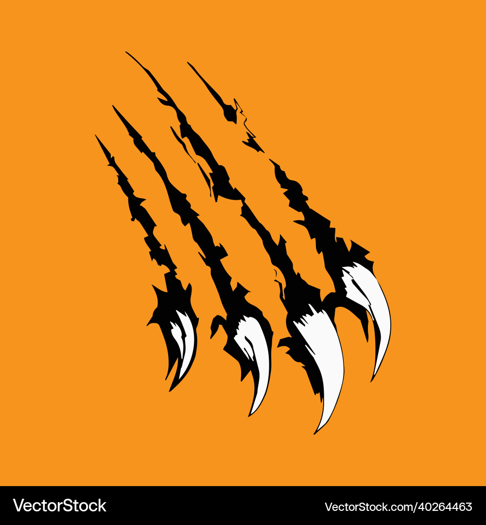 Claws of wild beasts Royalty Free Vector Image