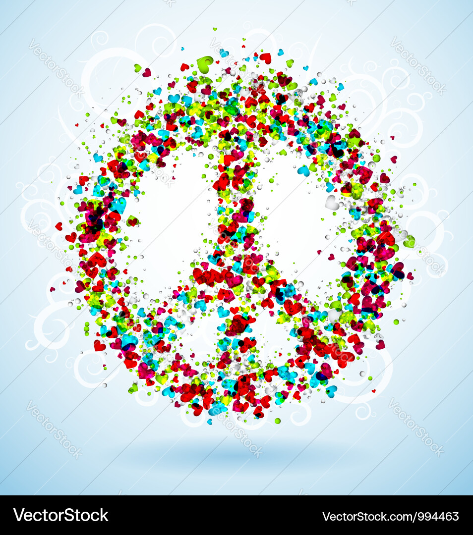 Colorful Peace Symbol Royalty Free Vector Image
