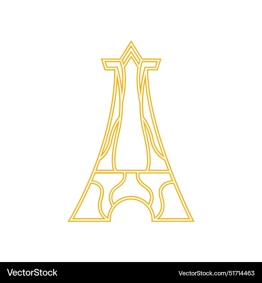 Eiffel tower logo Royalty Free Vector Image - VectorStock