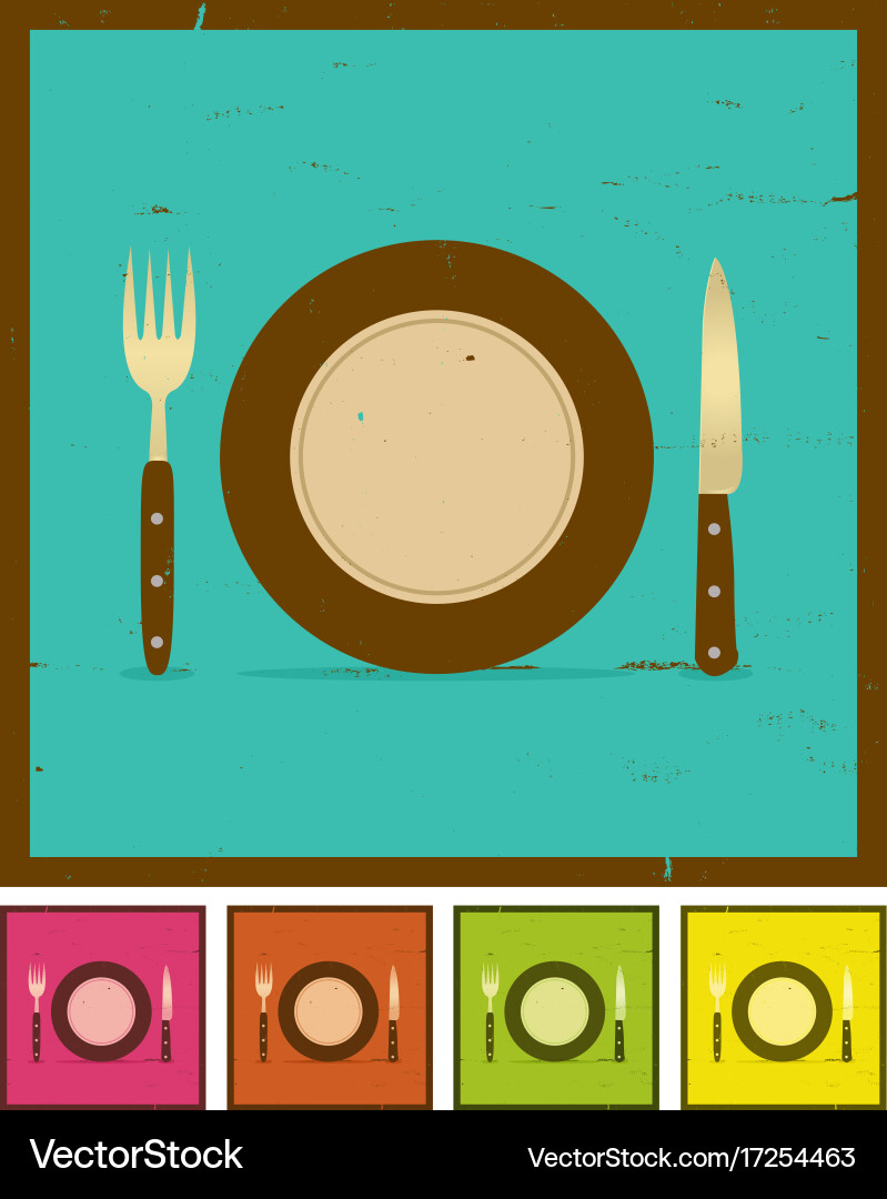 Grunge restaurant banner set Royalty Free Vector Image